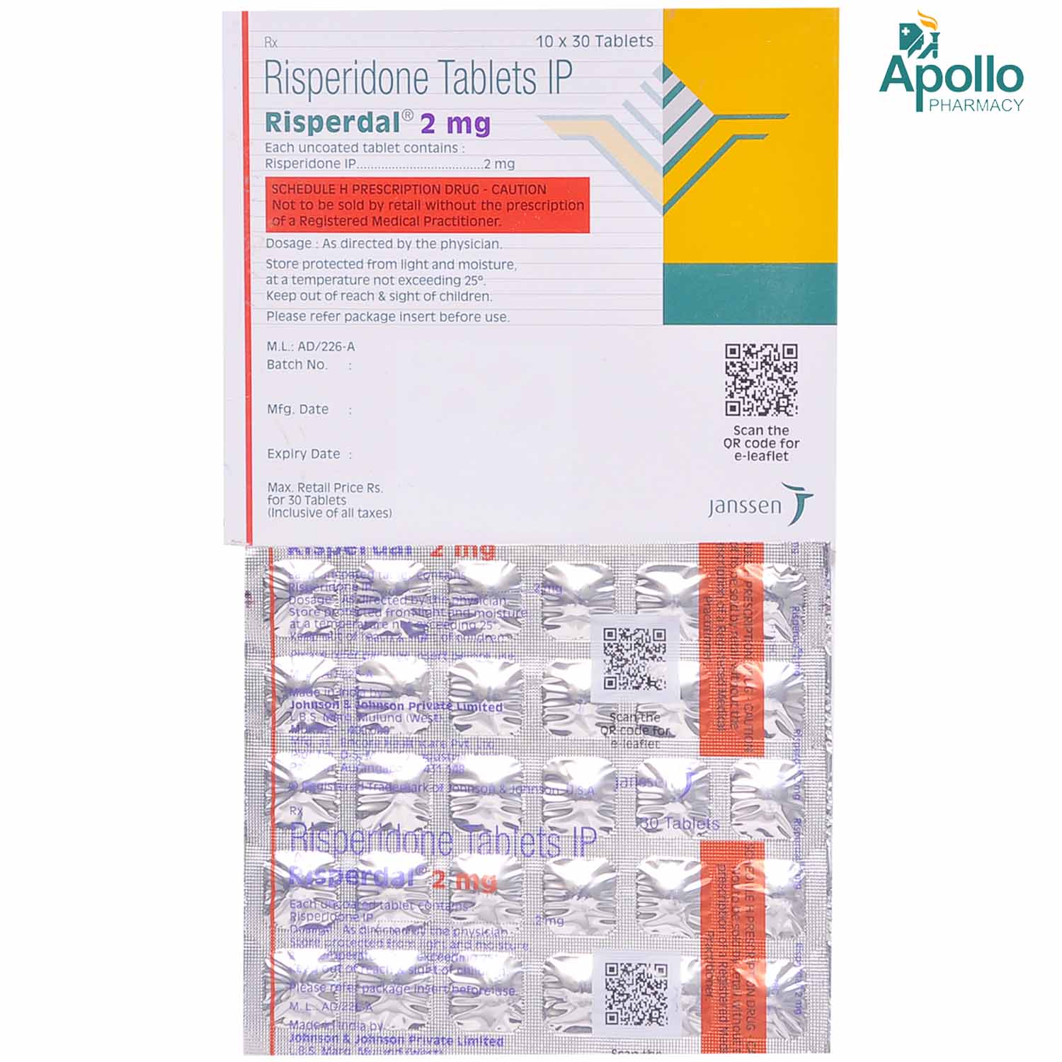 Risperdal 2 mg Tablet | Uses, Side Effects, Price | Apollo Pharmacy