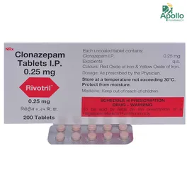 Rivotril 0.25 mg Tablet | Uses, Side Effects, Price | Apollo Pharmacy