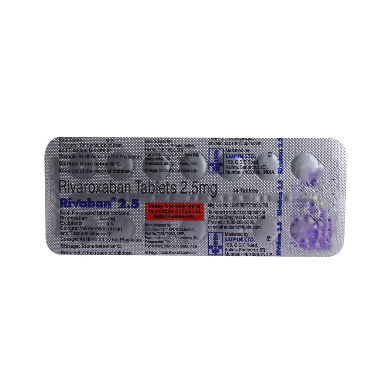 Rivaban 2.5 Tablet | Uses, Side Effects, Price | Apollo Pharmacy