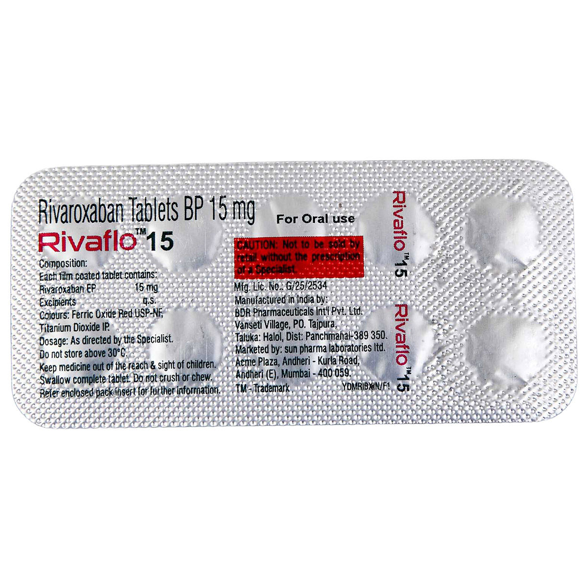 RIVAFLO 15 TABLETS | Uses, Side Effects, Price | Apollo Pharmacy