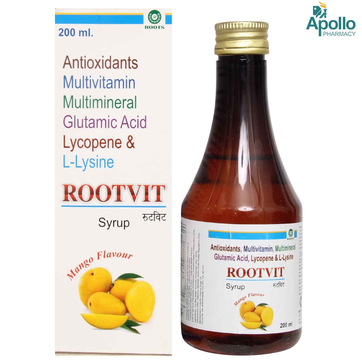 Rootvit Mango Syrup 200 ml Price, Uses, Side Effects, Composition ...