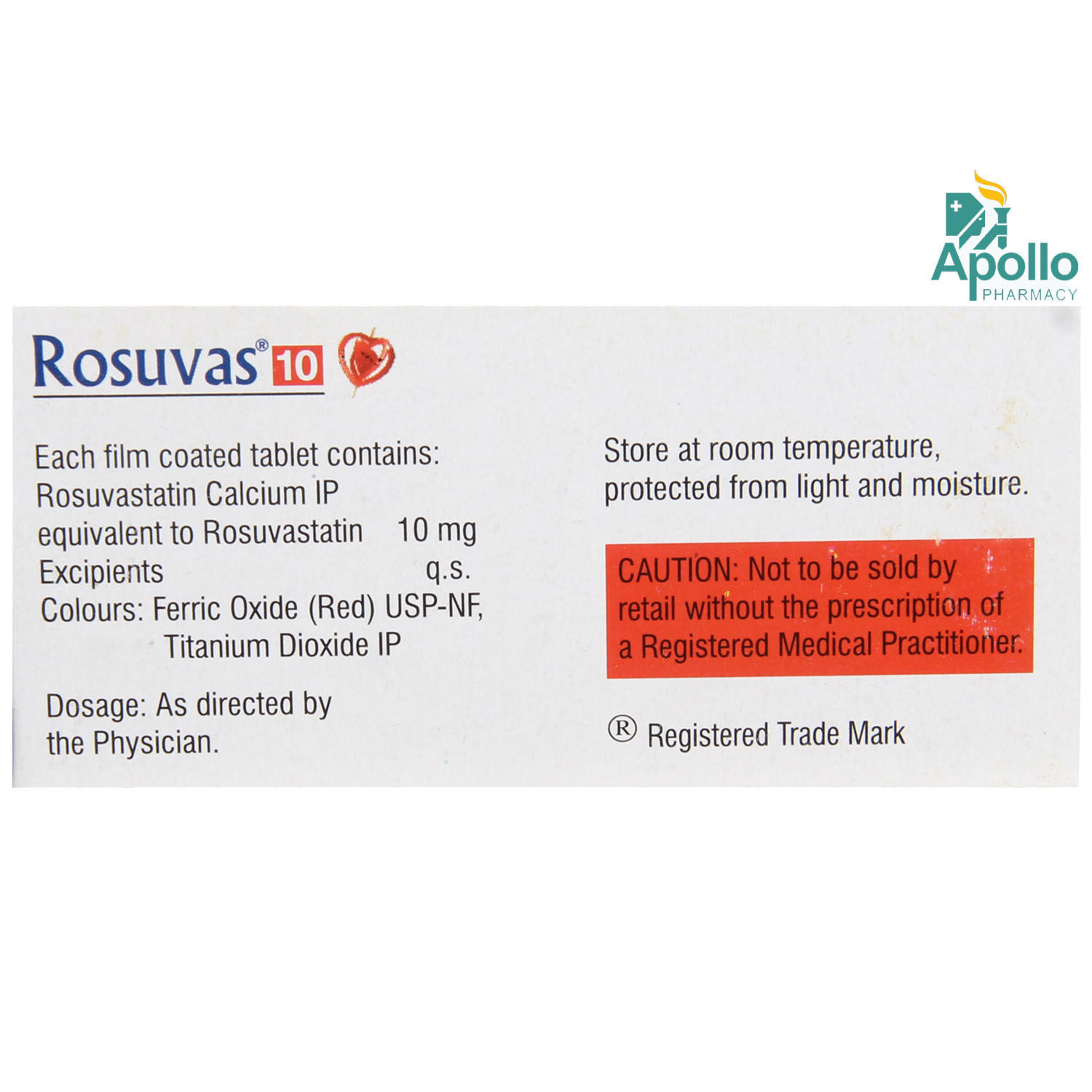 Rosuvas 10 Tablet 15's Price, Uses, Side Effects, Composition - Apollo ...