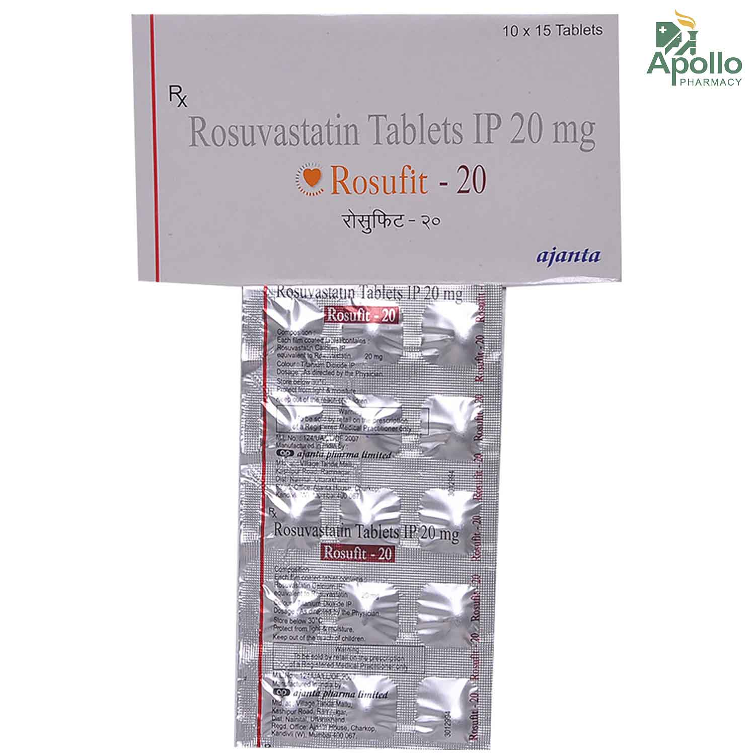 Rosufit 20 Tablet | Uses, Side Effects, Price | Apollo Pharmacy