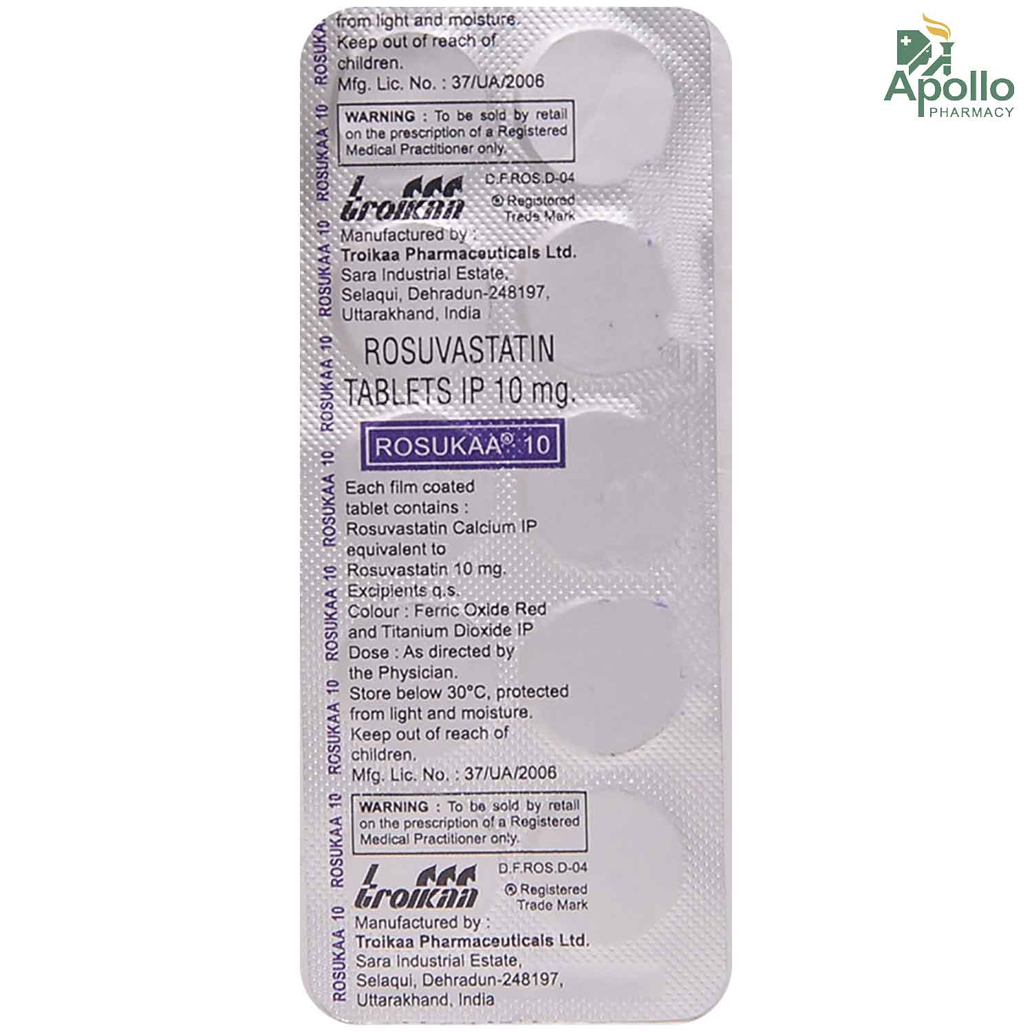 Rosukaa 10 Tablet 10's Price, Uses, Side Effects, Composition - Apollo ...