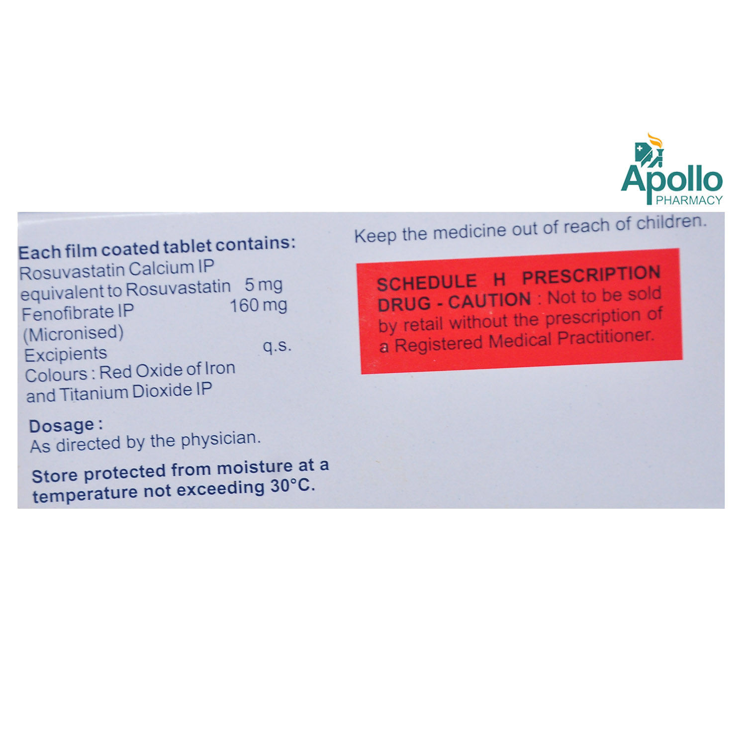 Rosave F 5 Tablet 10's Price, Uses, Side Effects, Composition - Apollo ...