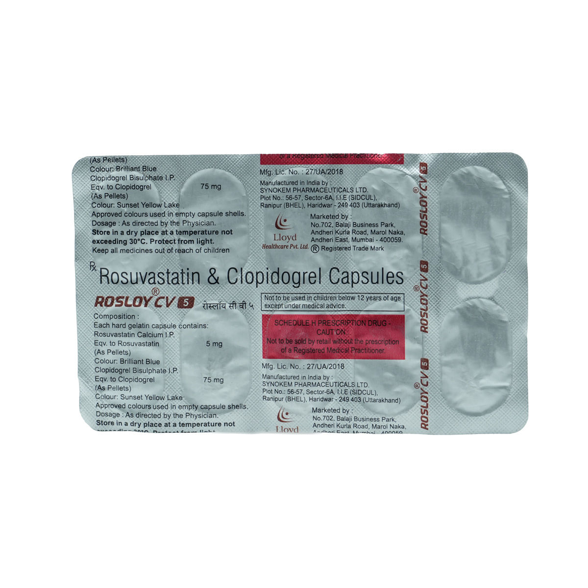 Rosufit CV 5 Capsule 15's Price, Uses, Side Effects, Composition ...