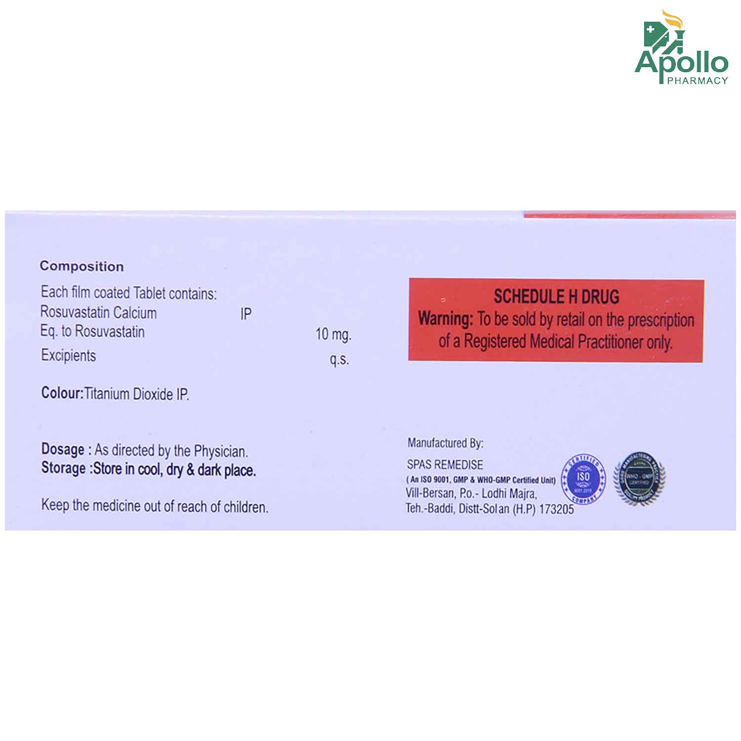 Rosugen-10 Tablet 10's Price, Uses, Side Effects, Composition - Apollo ...