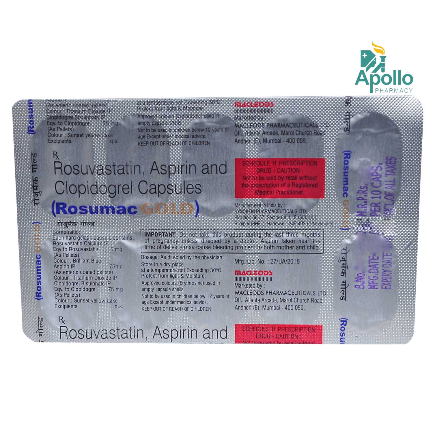 Rosumac gold 10 Capsule 10's Price, Uses, Side Effects, Composition ...
