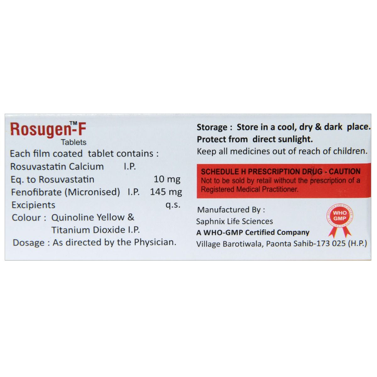 Rosugen F Tablet 10's Price, Uses, Side Effects, Composition - Apollo ...