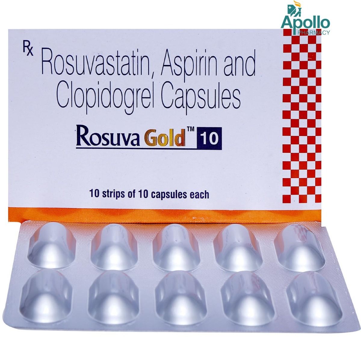 Rosuva Gold 10 Capsule 10's Price, Uses, Side Effects, Composition ...
