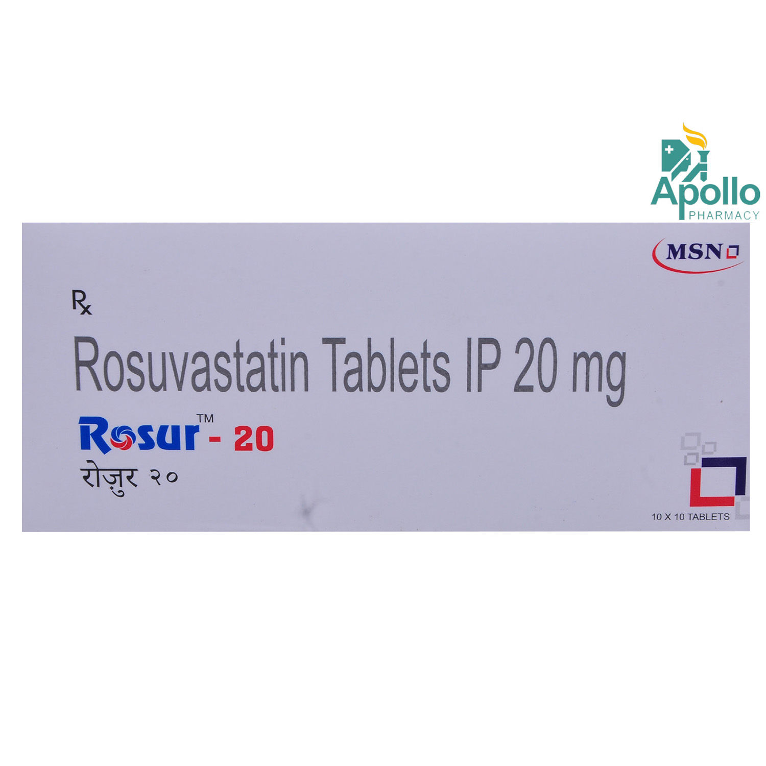 Rosur-20 Tablet | Uses, Side Effects, Price | Apollo Pharmacy