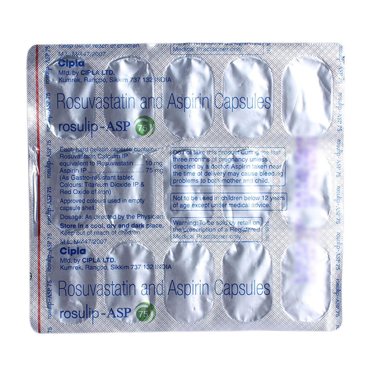 Rosulip-ASP 75 Capsule | Uses, Side Effects, Price | Apollo Pharmacy