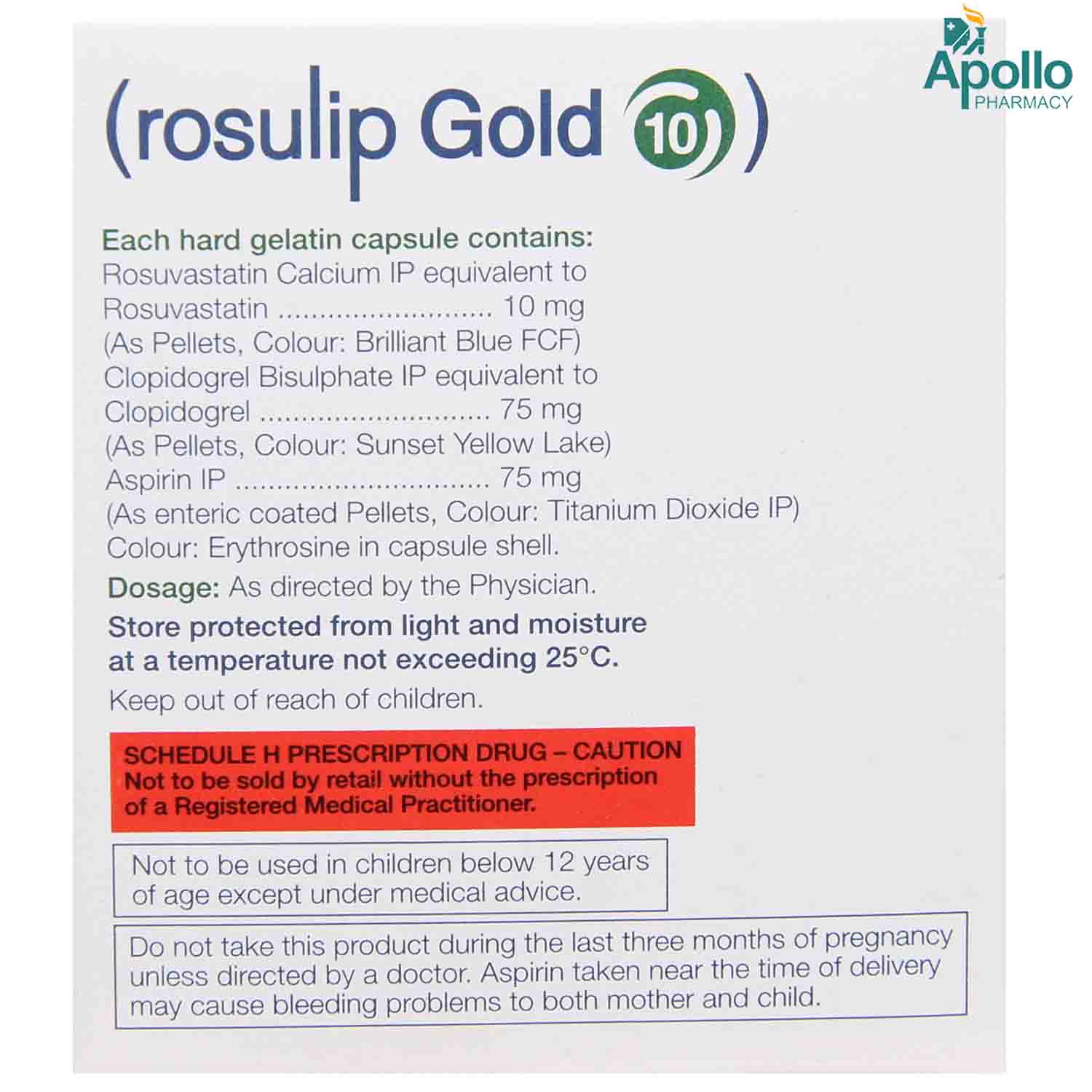 Rosulip Gold 10 Capsule 10's Price, Uses, Side Effects, Composition ...