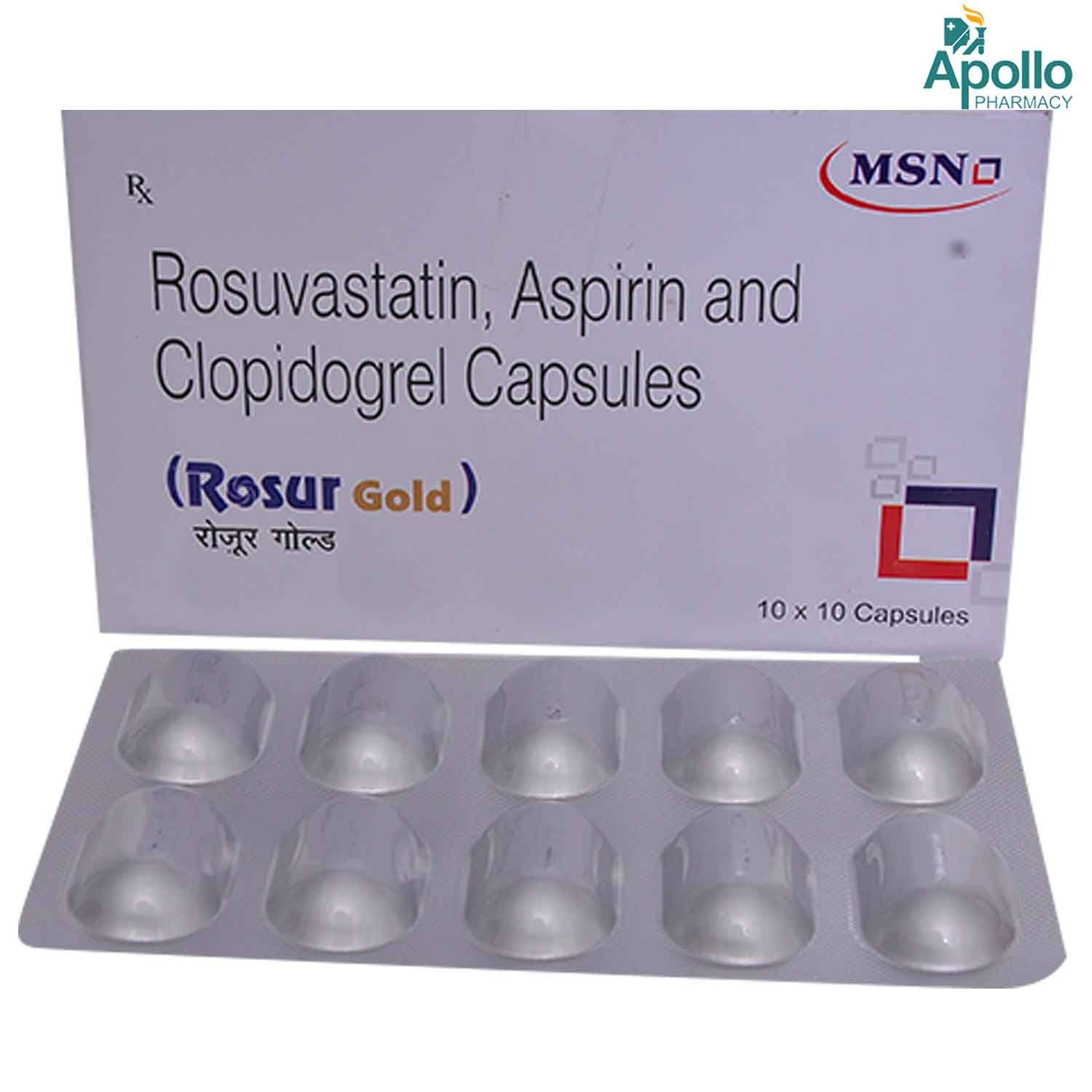 ROSUR GOLD 10MG CAPSULE 10'S Price, Uses, Side Effects, Composition ...