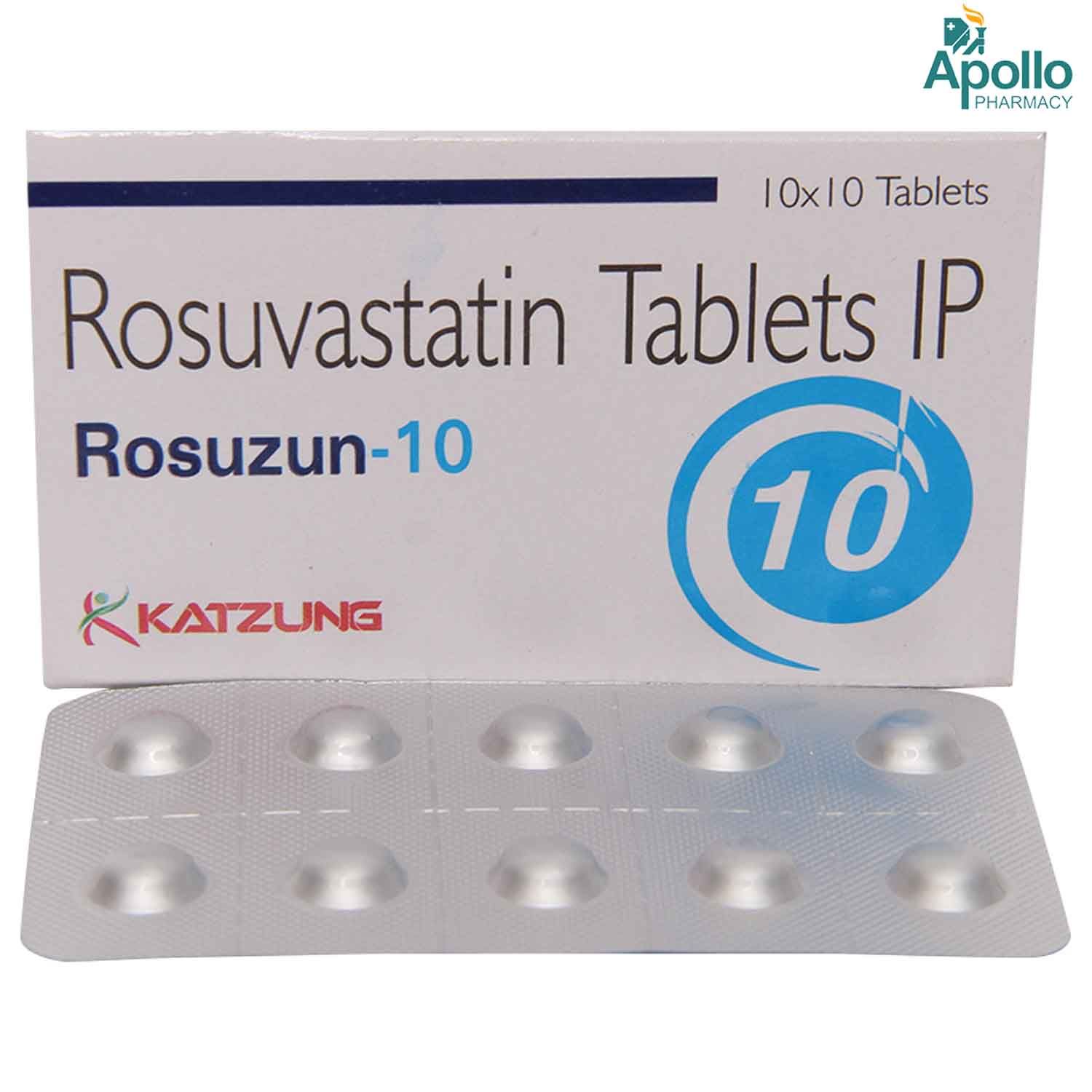Rosuzun 10mg Tablet 10's Price, Uses, Side Effects, Composition ...