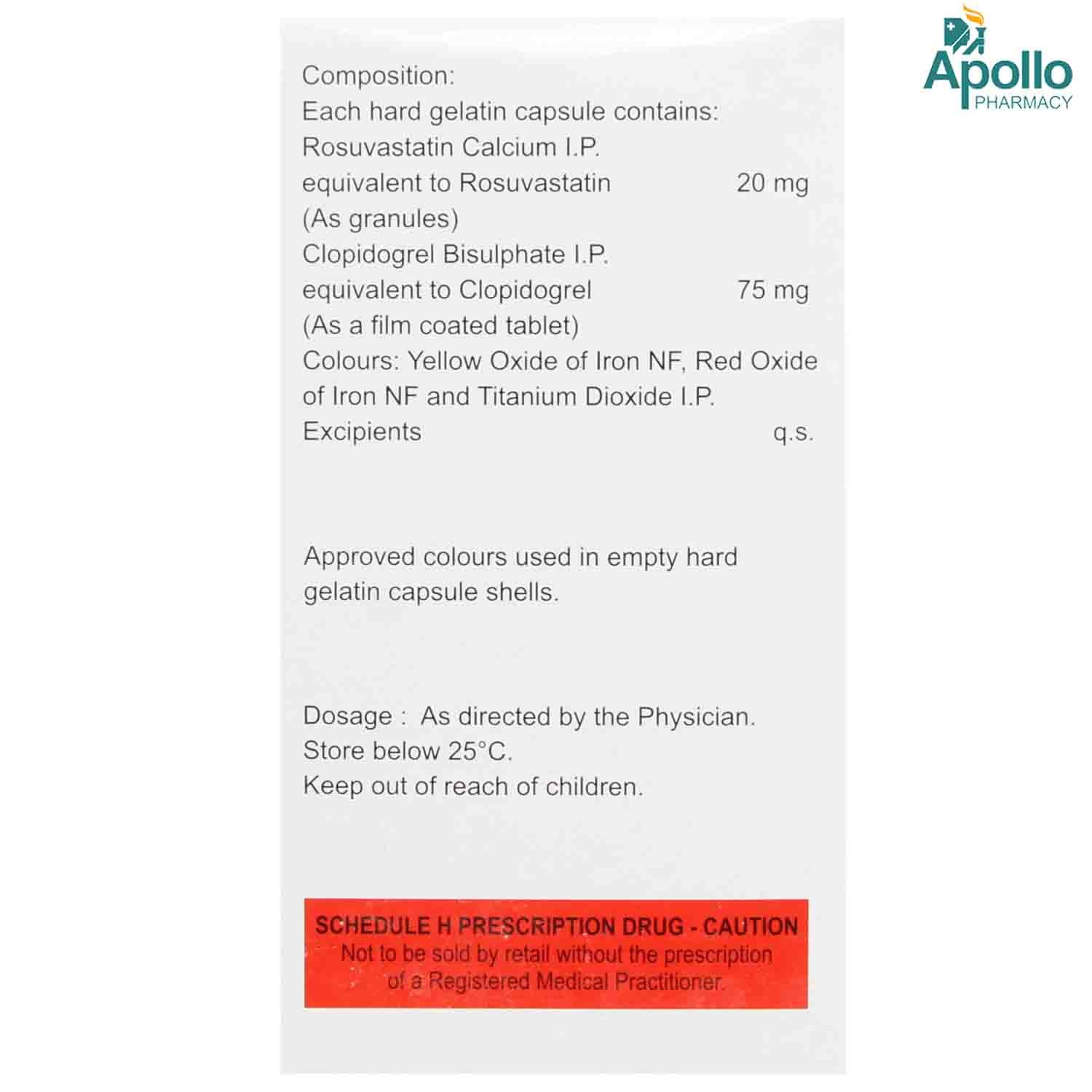 Rosufit CV 20 Capsule 15's Price, Uses, Side Effects, Composition ...