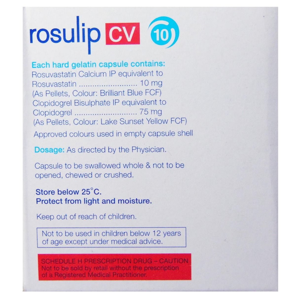 Rosulip CV 10 Capsule | Uses, Side Effects, Price | Apollo Pharmacy