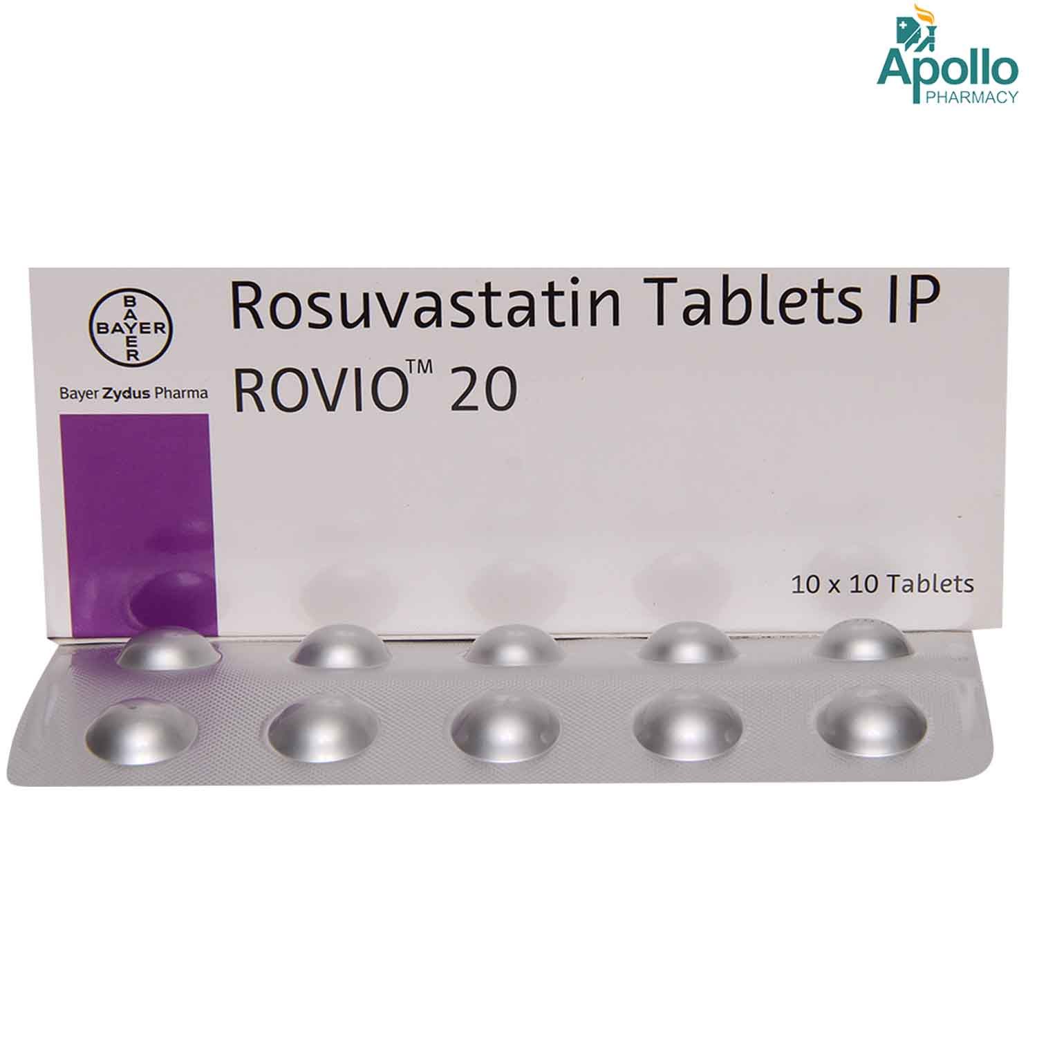 ROVIO 20MG TABLET Price, Uses, Side Effects, Composition - Apollo Pharmacy