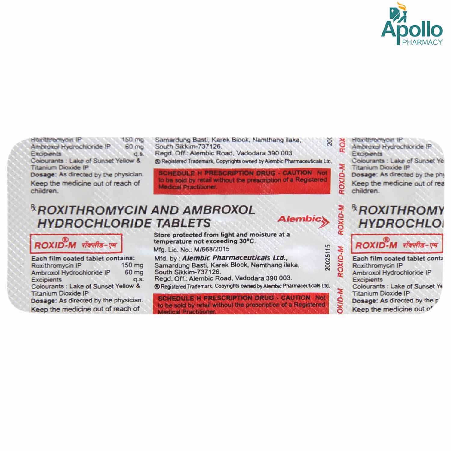 Roxid M 150 Tablet 10's Price, Uses, Side Effects, Composition - Apollo ...