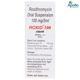 ROXID 100MG LIQUID | Uses, Side Effects, Price | Apollo Pharmacy