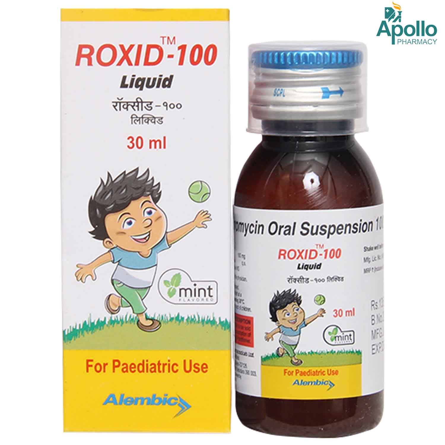ROXID 100MG LIQUID 30ML Price, Uses, Side Effects, Composition - Apollo ...