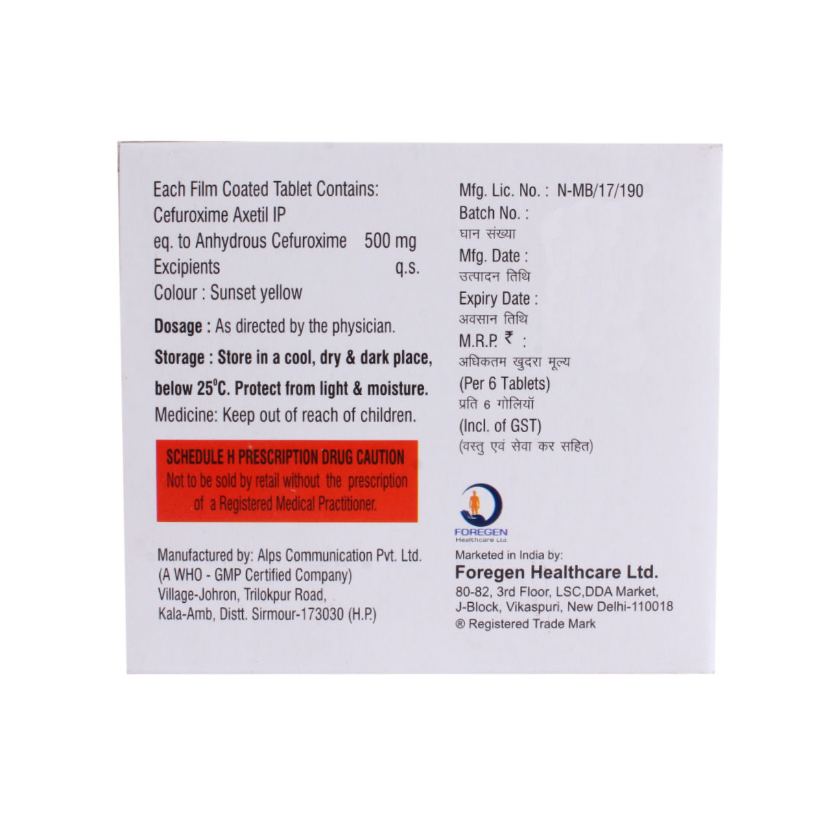 Royalcef 500mg Tablet 6's Price, Uses, Side Effects, Composition ...