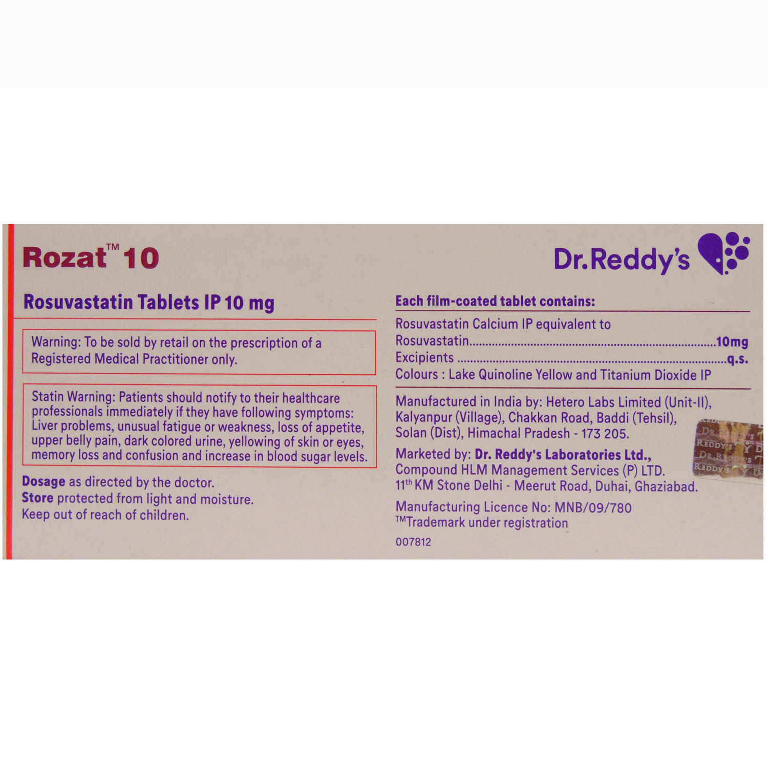 Rozat 10 Tablet | Uses, Side Effects, Price | Apollo Pharmacy