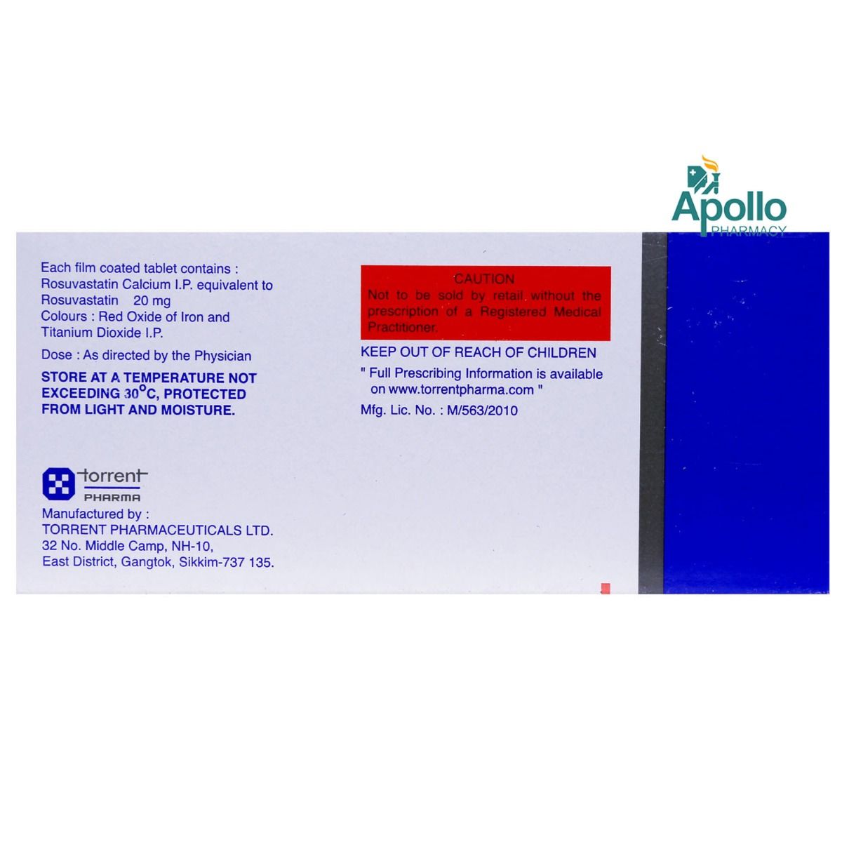 Rozucor-20 Tablet 10's Price, Uses, Side Effects, Composition - Apollo ...