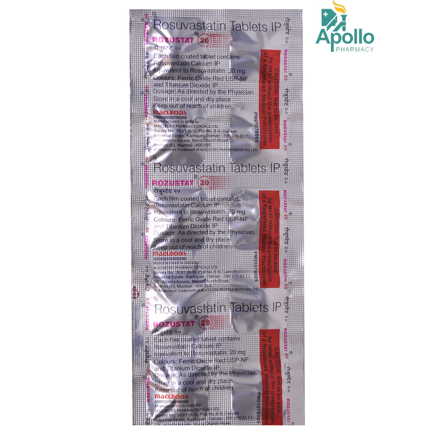 Rozustat 20 Tablet 10's Price, Uses, Side Effects, Composition - Apollo ...