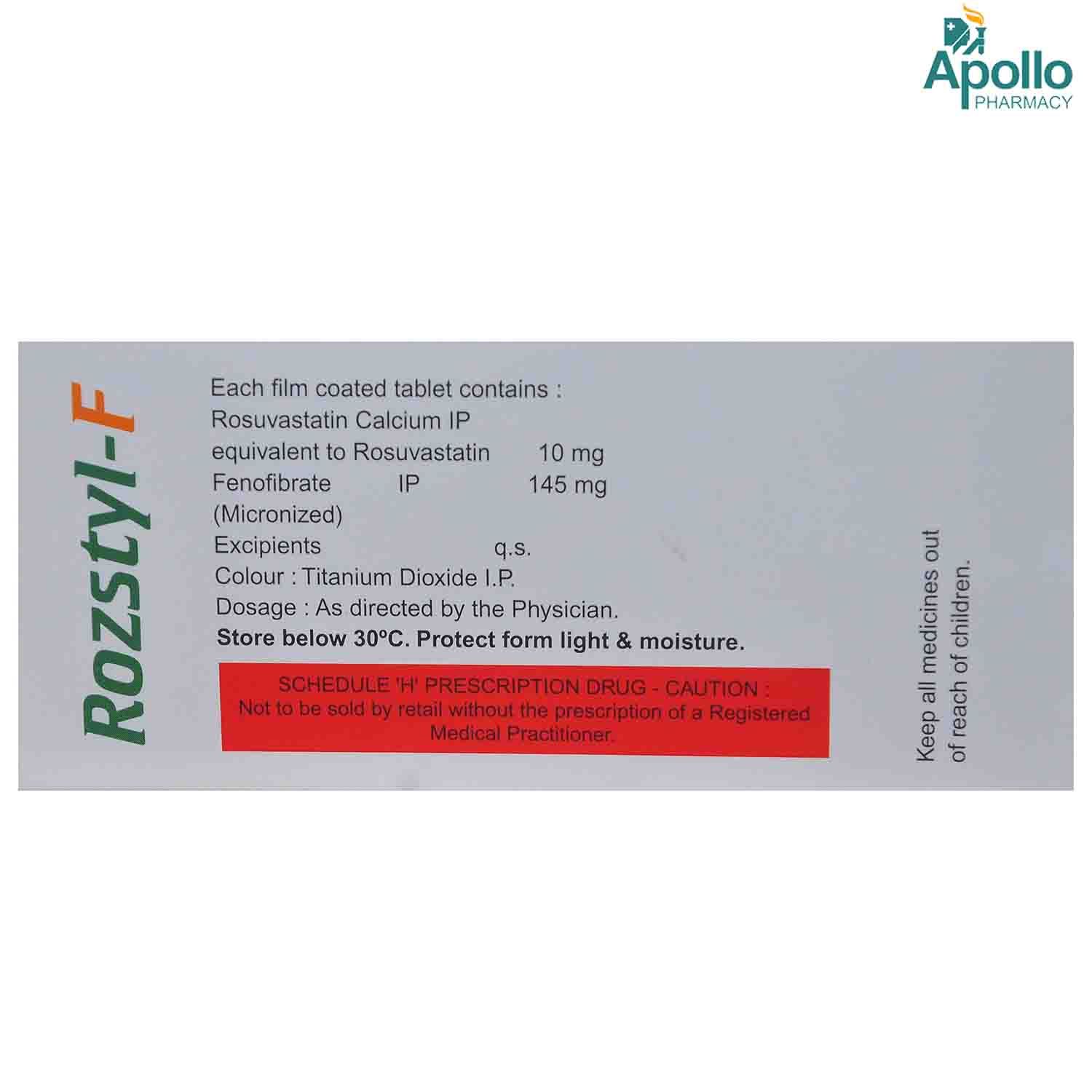 Rozstyl F Tablet 10's Price, Uses, Side Effects, Composition - Apollo ...