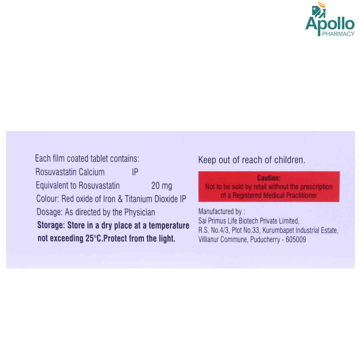 Rozstyl 20 Tablet 10's Price, Uses, Side Effects, Composition - Apollo ...