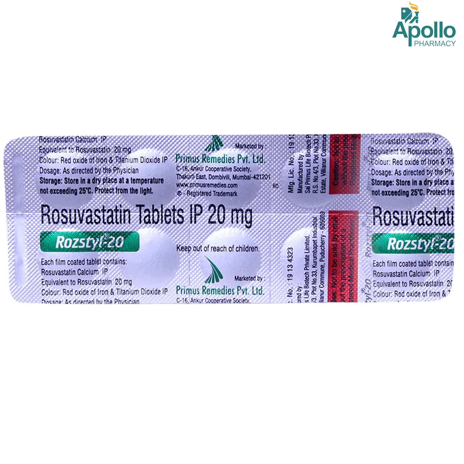 Rozstyl 20 Tablet 10's Price, Uses, Side Effects, Composition - Apollo ...