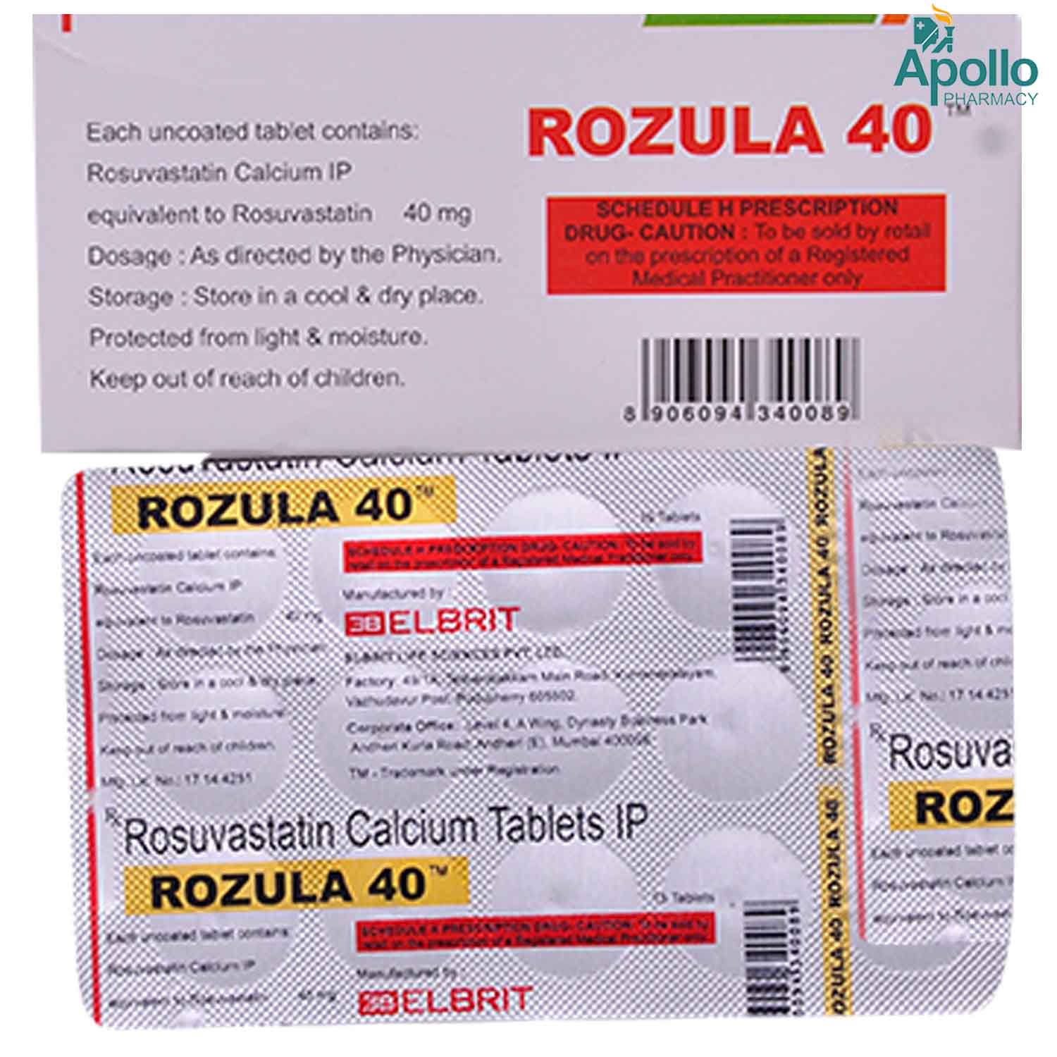 Rozula 40mg Tablet 15's Price, Uses, Side Effects, Composition - Apollo ...