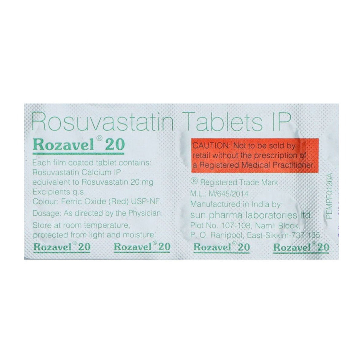 Rozavel 20 Tablet 60's (60+30 Free) Price, Uses, Side Effects ...