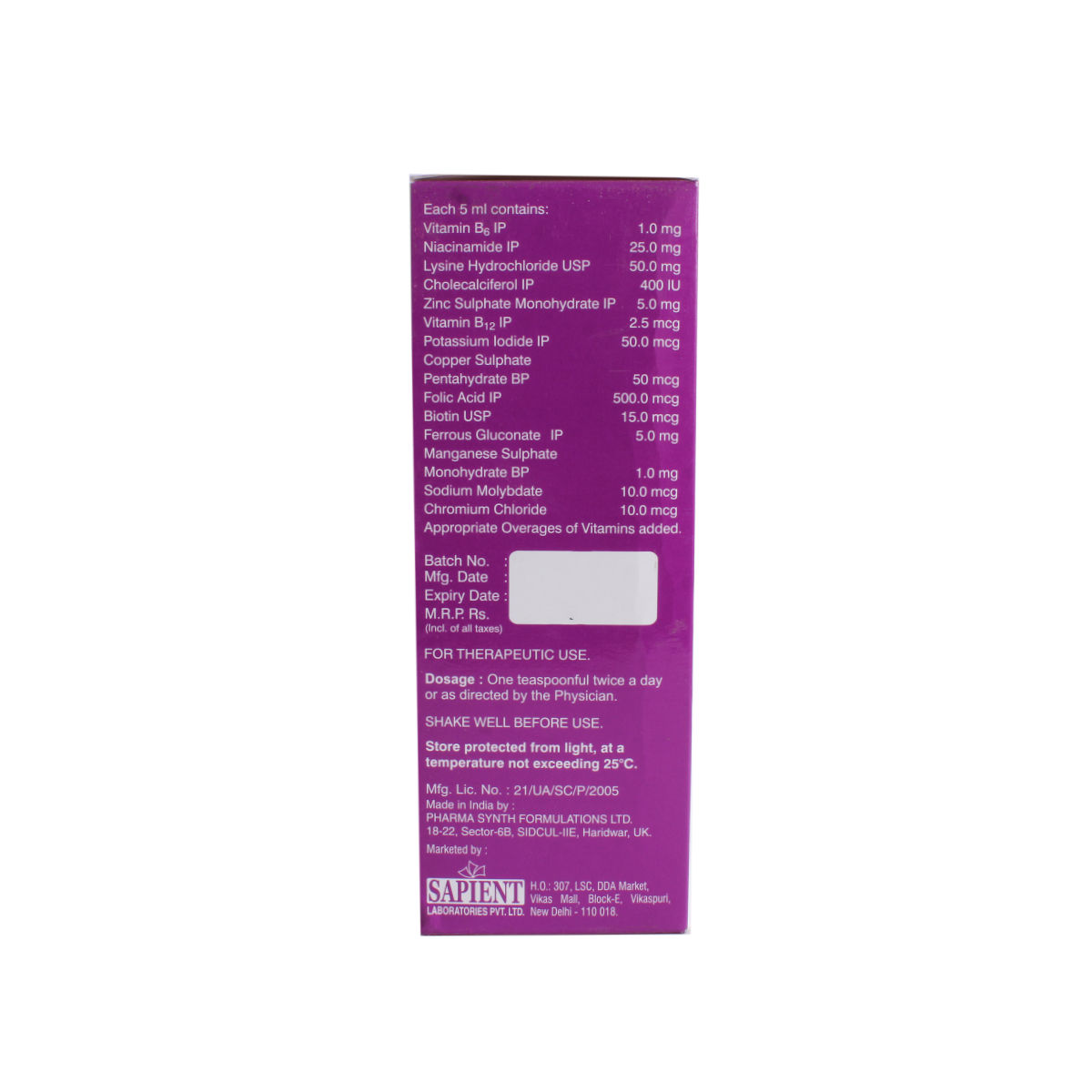 Rp Sap Syrup 200 ml Price, Uses, Side Effects, Composition - Apollo ...