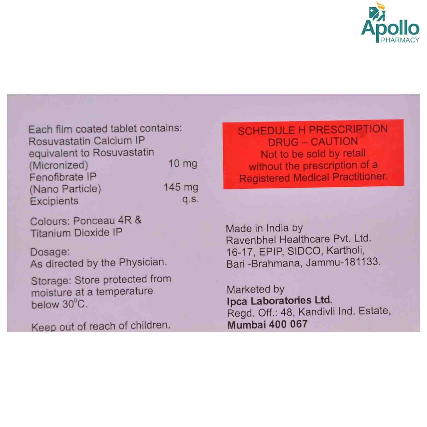 Rxtor F 10 Tablet 10's Price, Uses, Side Effects, Composition - Apollo ...