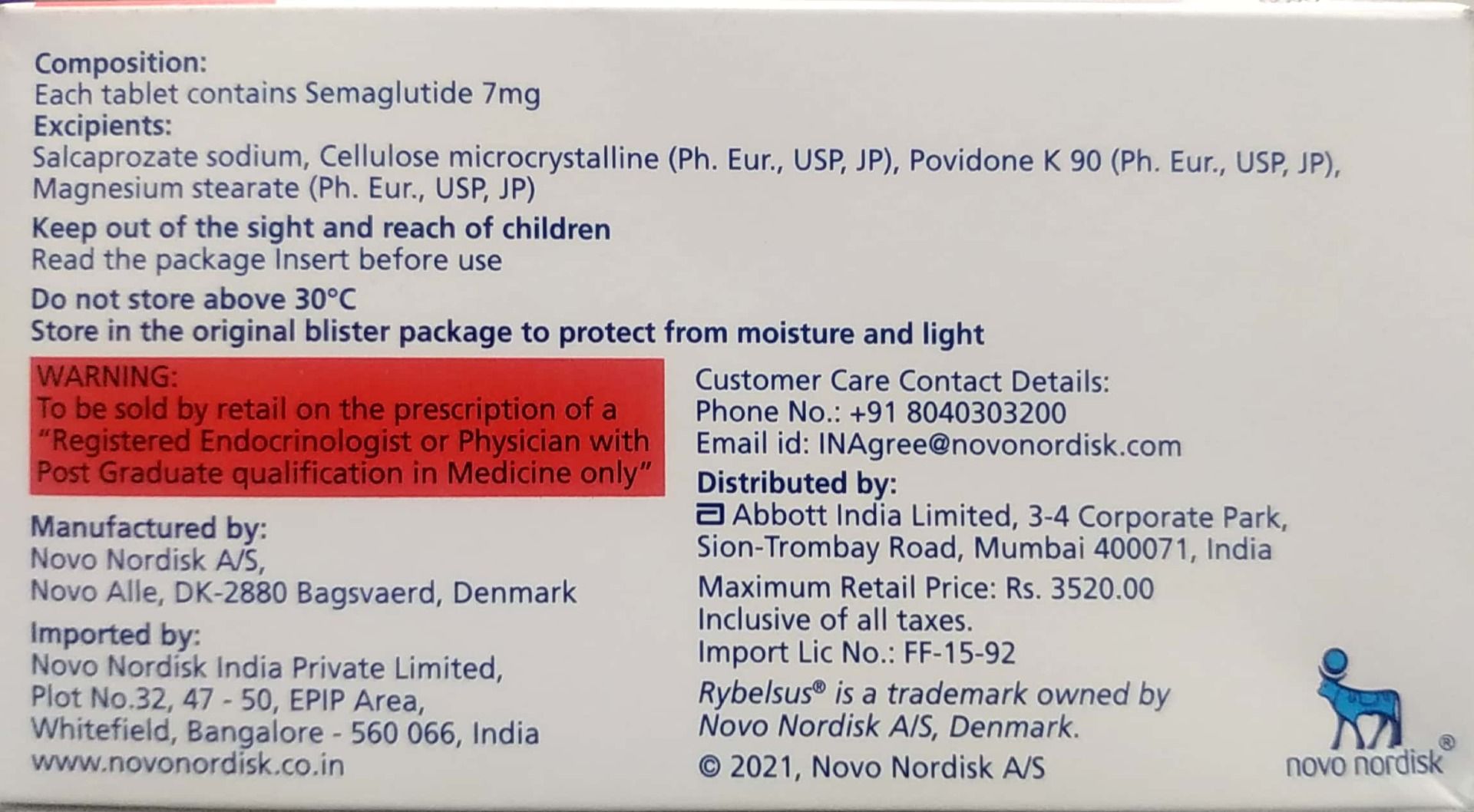 Rybelsus 7 mg Tablet | Uses, Side Effects, Price | Apollo Pharmacy