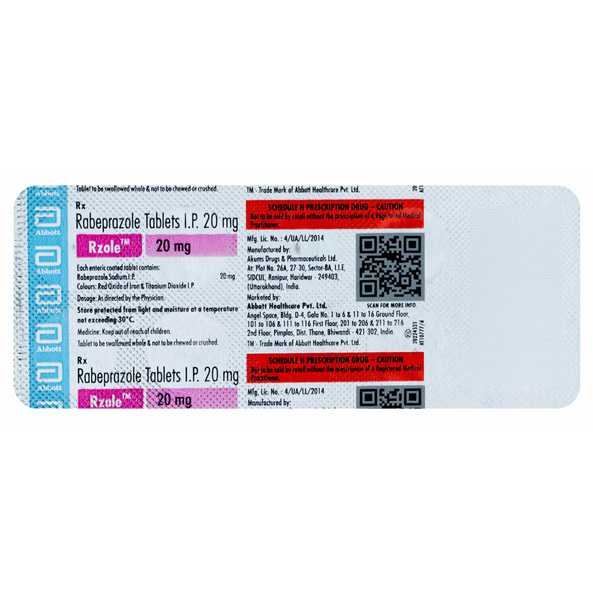 Rzole-20 Tablet | Uses, Side Effects, Price | Apollo Pharmacy