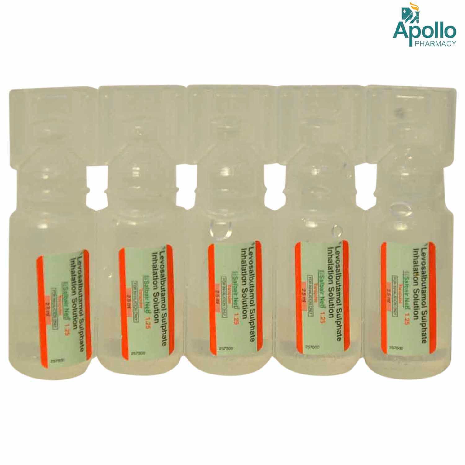 Salbair Neb 1.25 mg Respules | Uses, Side Effects, Price | Apollo Pharmacy