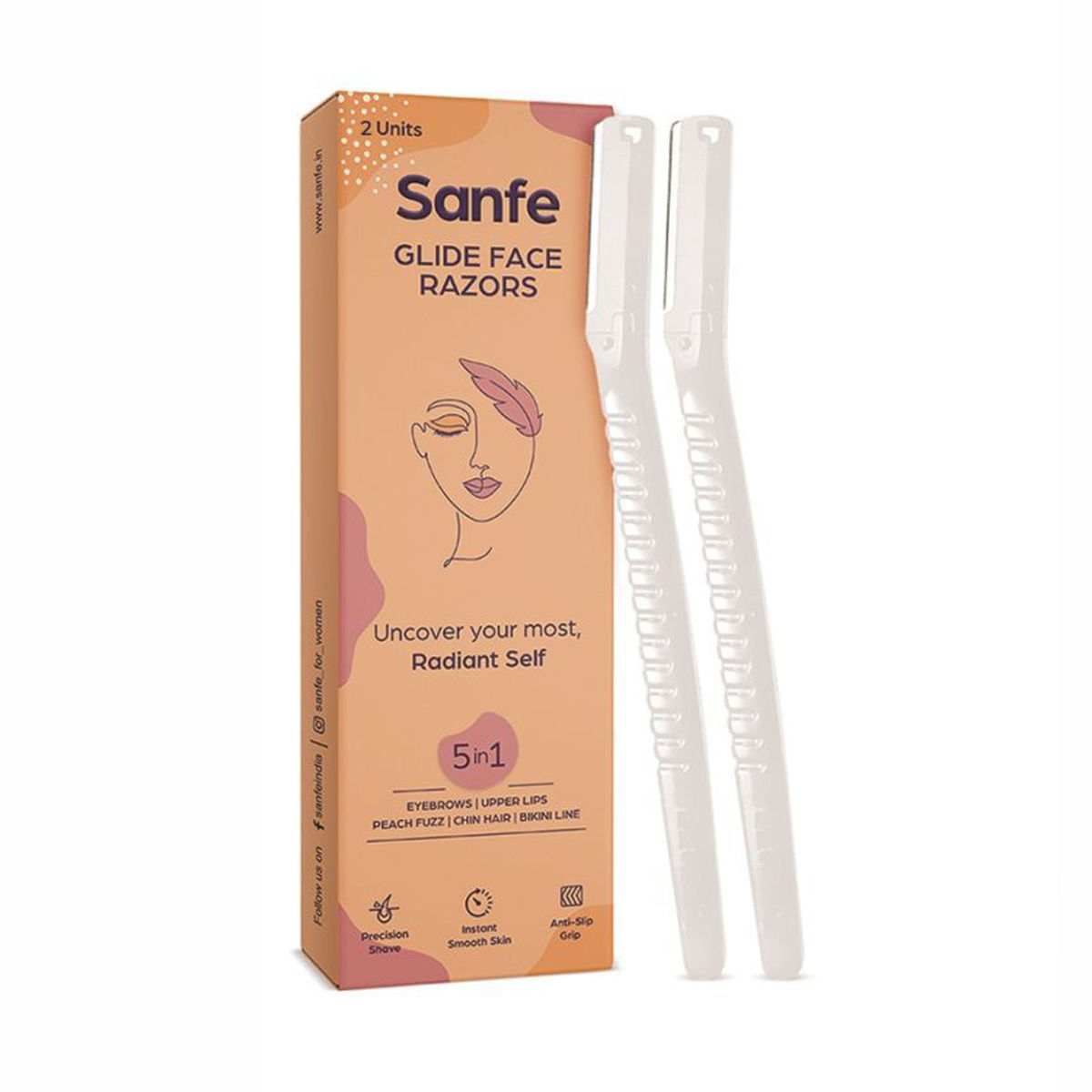 Sanfe Glide Face Razor For Women, 2 Count Price, Uses, Side Effects ...