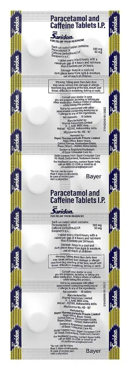 Buy New Saridon for Fast Headache Relief Tablets | 19 Minutes Delivery ...