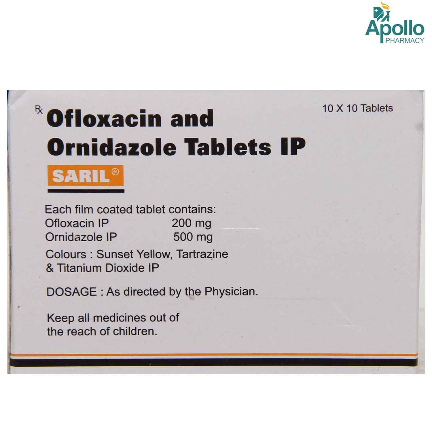 Saril Tablet 10's Price, Uses, Side Effects, Composition - Apollo Pharmacy