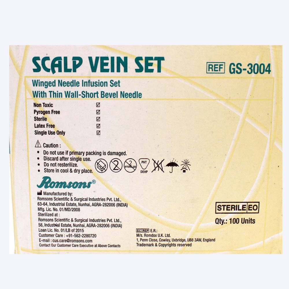 Scalp Vein Set 23g Rom Price, Uses, Side Effects, Composition - Apollo ...