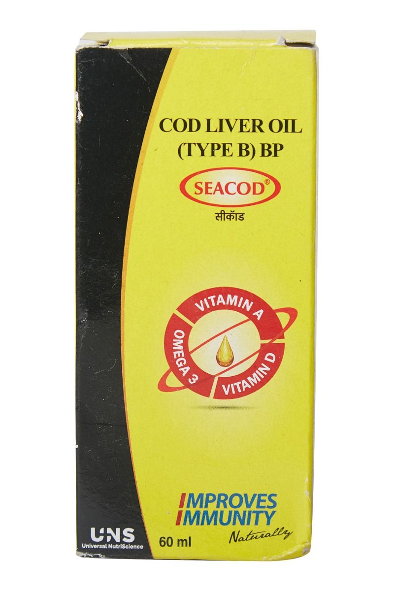 Seacod Cod Liver Oil, 60 ml Price, Uses, Side Effects, Composition ...