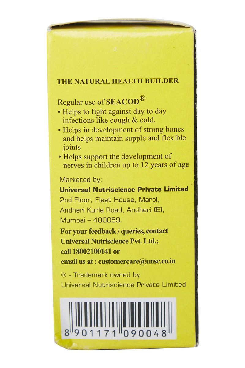 Seacod Cod Liver Oil, 60 ml Price, Uses, Side Effects, Composition ...