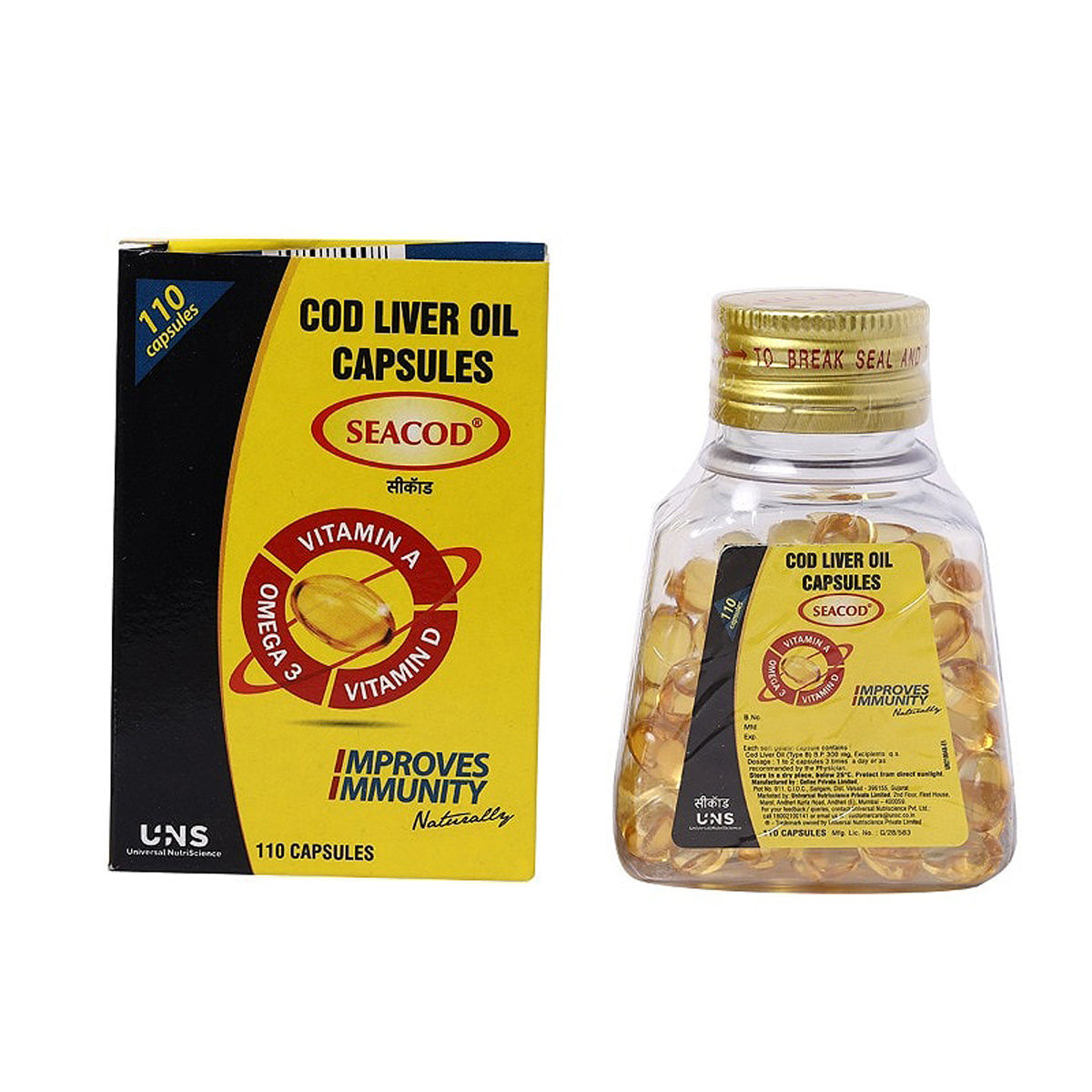 Seacod Cod Liver Oil Capsule 110's Price, Uses, Side Effects ...
