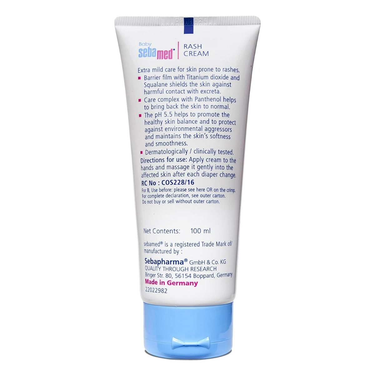 Buy Sebamed Baby Rash Cream, 100 ml | 19 Minutes Delivery | Apollo Pharmacy