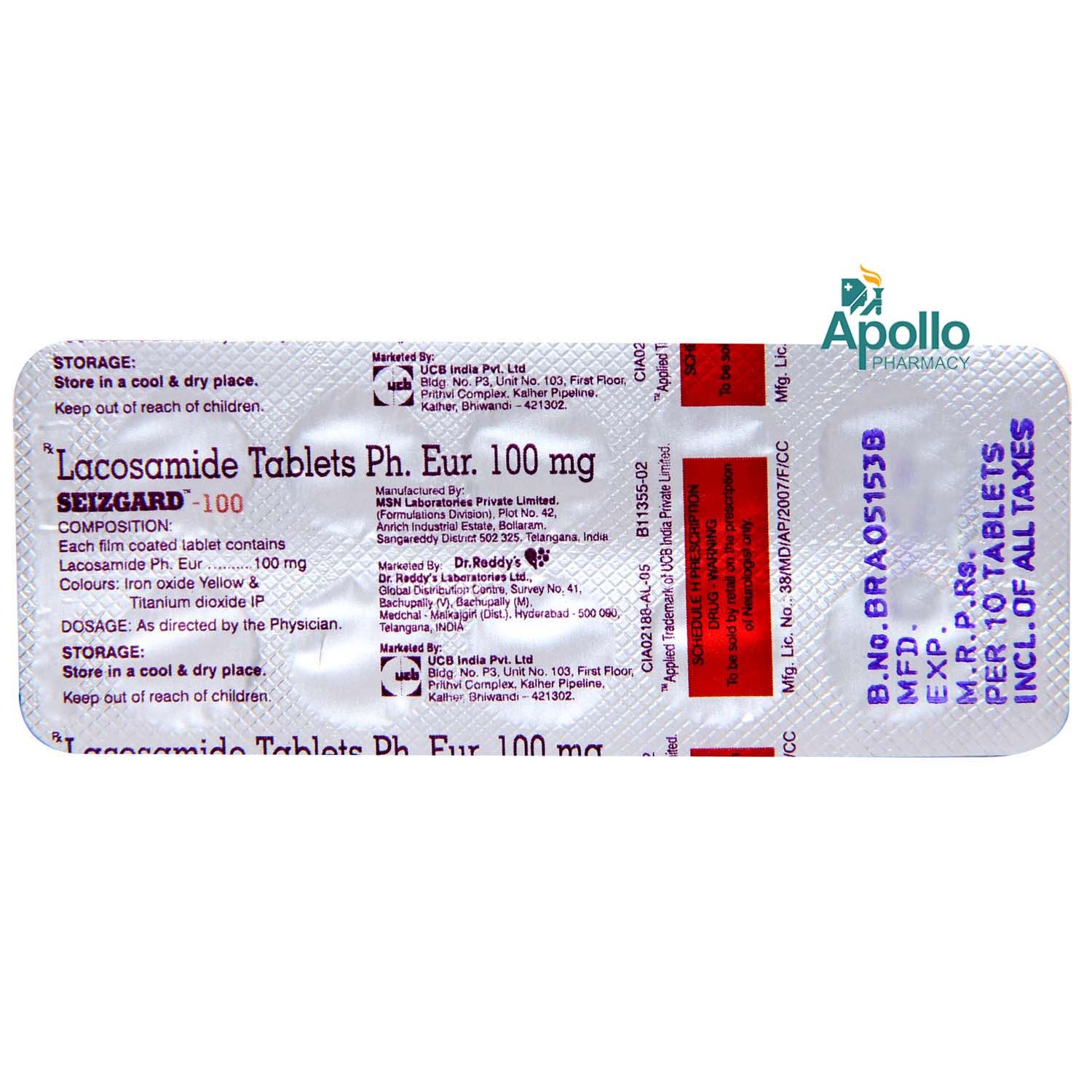Seizgard-100 Tablet 10's Price, Uses, Side Effects, Composition ...