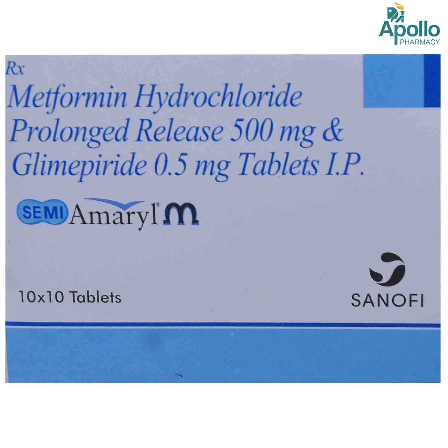Semi Amaryl M Tablet 10's Price, Uses, Side Effects, Composition ...