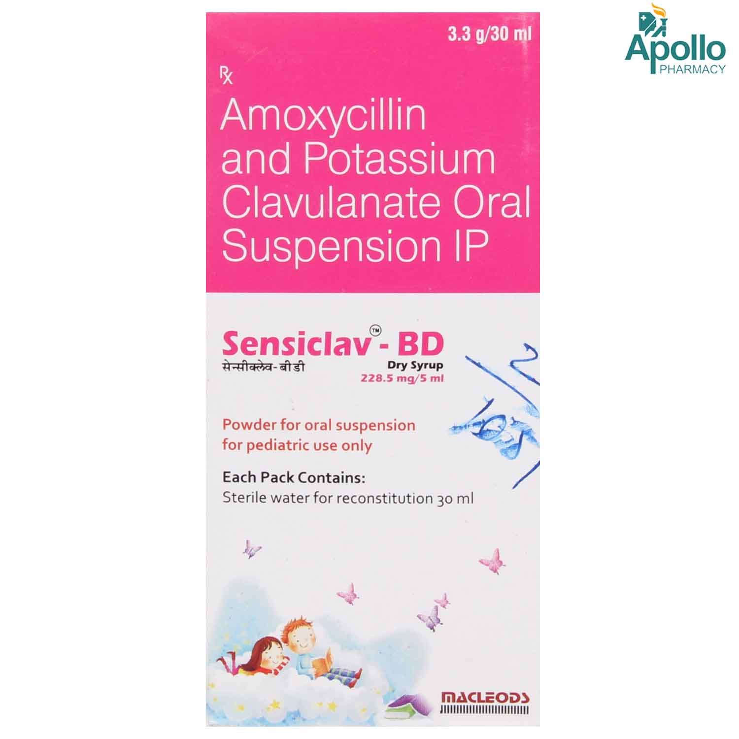 Sensiclav Bd 228.5 mg Dry Syrup | Uses, Side Effects, Price | Apollo ...